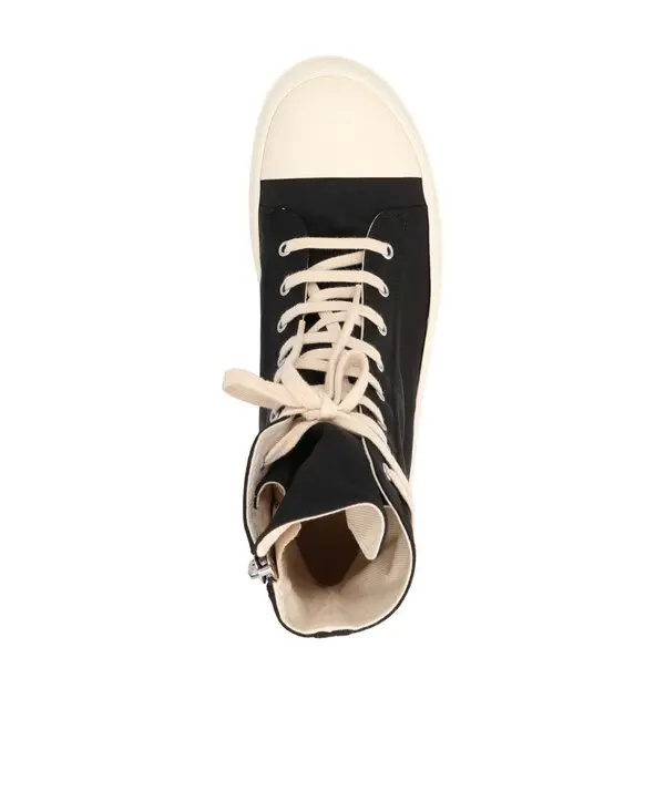 Rick Owens High-top Lace-up Sneakers With Side Zip