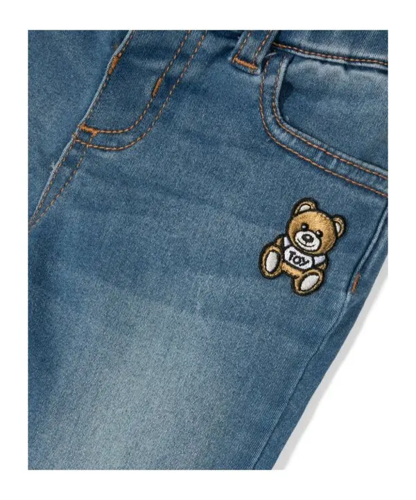 Moschino Patch Detail Straight Leg Jeans