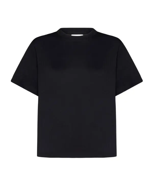 LOULOU STUDIO Classic Crew Neck Top With Logo Embroidery