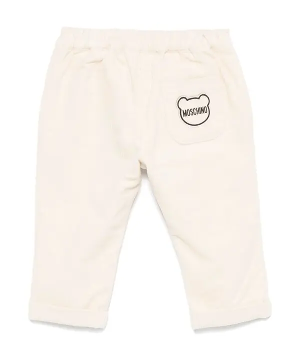 Moschino Corduroy Trousers With Logo Detail
