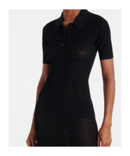 Victoria Beckham Pointelle Polo Shirt