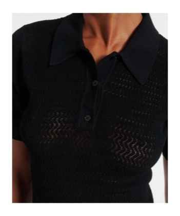 Victoria Beckham Pointelle Polo Shirt