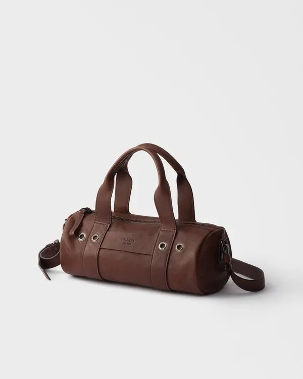 Prada Route Large Leather Top-handle Bag - Cocoa Brown