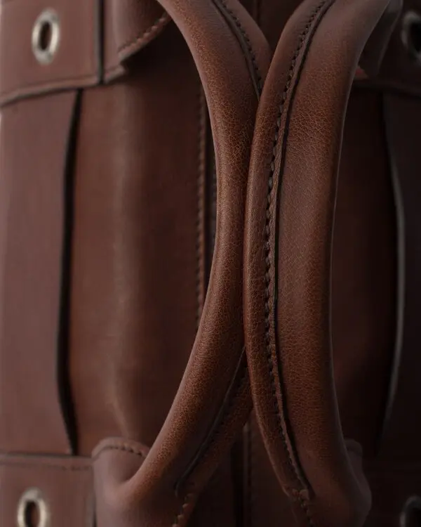 Prada Route Large Leather Top-handle Bag - Cocoa Brown
