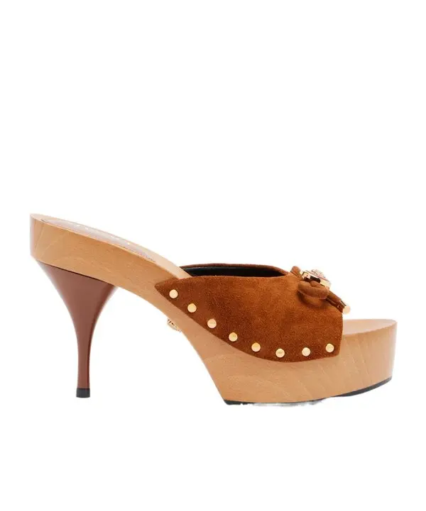 Versace Opera Medusa High-heeled Sandals - Nude