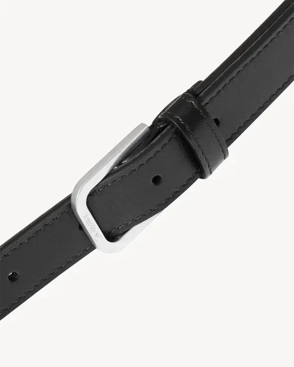Saint Laurent Minimalist Smooth Leather Belt
