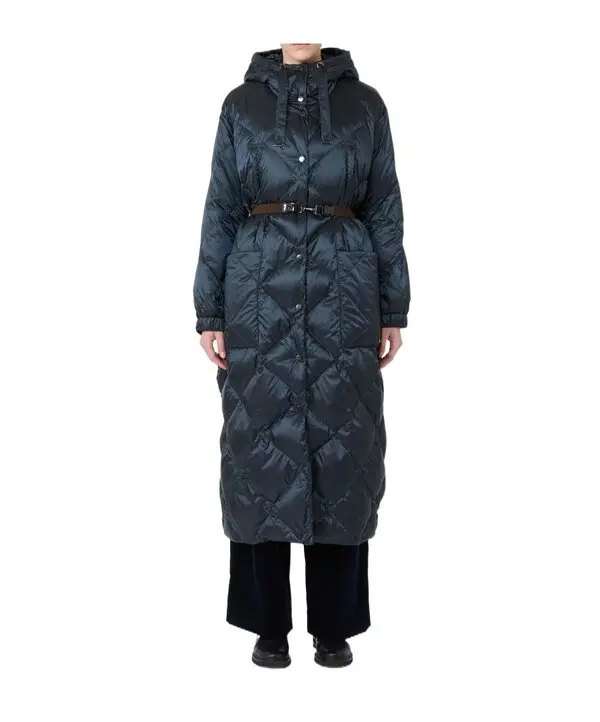 Max Mara Quilted Long-sleeve Hooded Down Jacket
