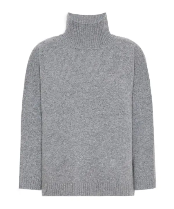 Max Mara Wool Knit Turtleneck Jumper - Medium Gray