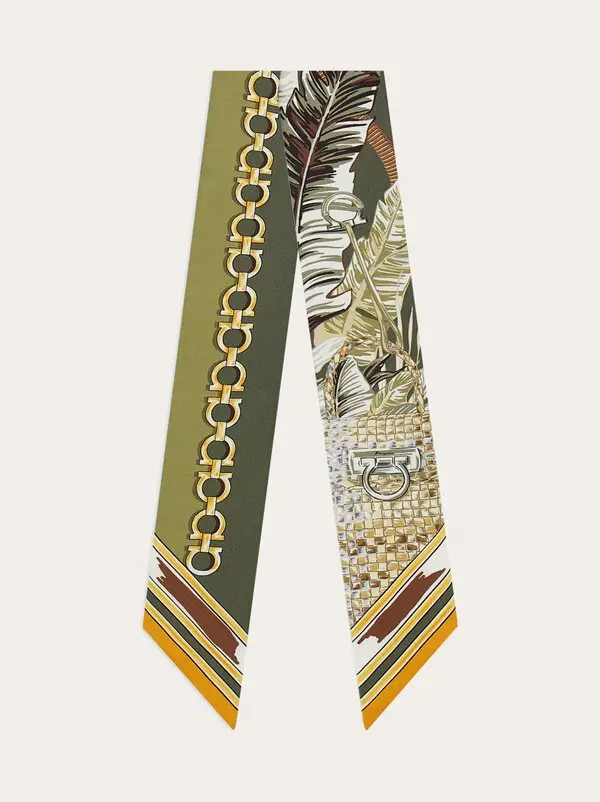 FERRAGAMO Feline Print Mini Bandeau - Green