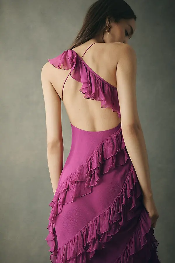 Ronny Kobo Deon Ruffled Maxi Dress