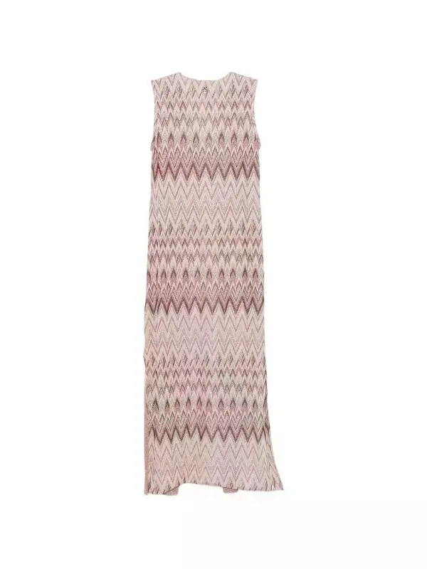 IU RITA MENNOIA Chevron-knit Sleeveless Cover-up