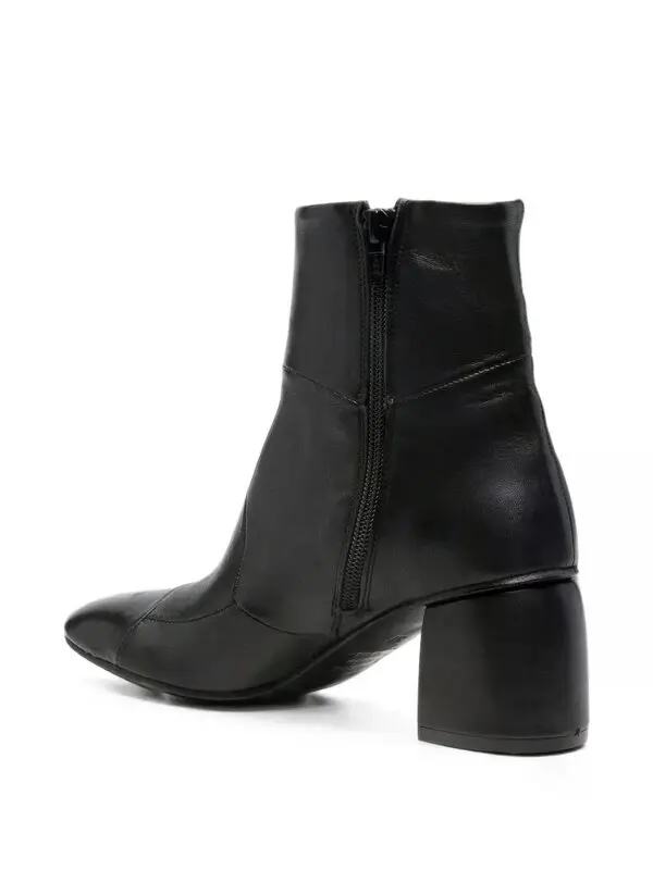 KUDETA Panelled Leather Ankle Boots - Black