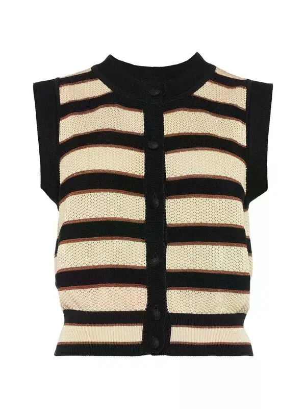 ERES Striped Round Neck Sleeveless Top
