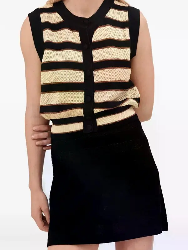 ERES Striped Round Neck Sleeveless Top