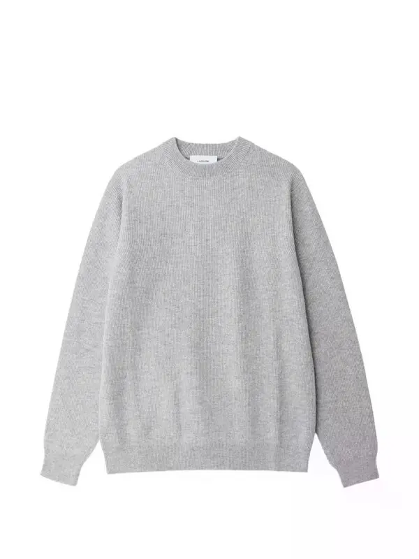 LARDINI Ribbed-knit Crew-neck Sweater