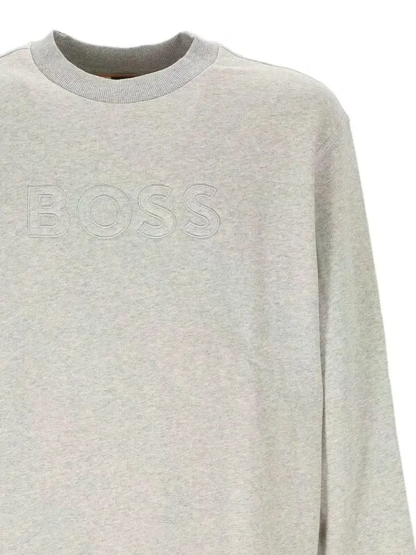 BOSS Logo Embroidered Cotton Sweater