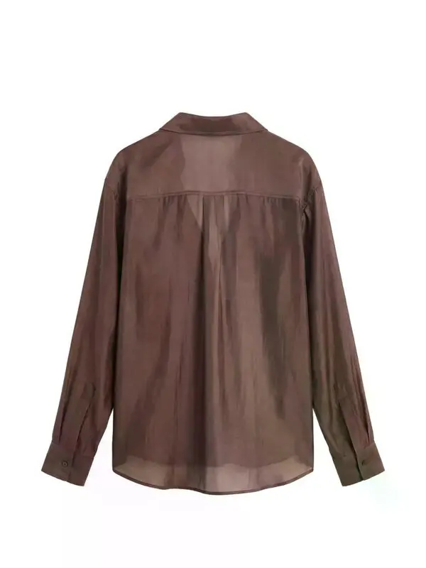 REFORMATION Eli Buttoned Shirt - Brown