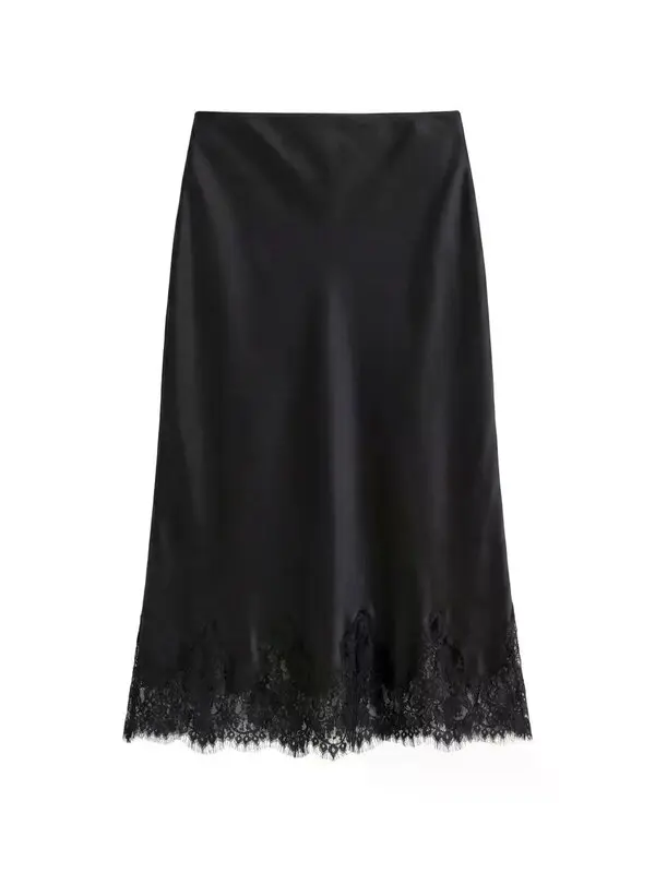 REFORMATION Carolina Lace-trim Midi Skirt