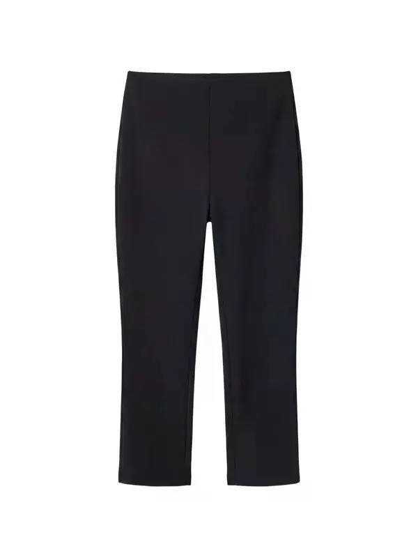 REFORMATION Jill Cropped Knit Trousers - Black