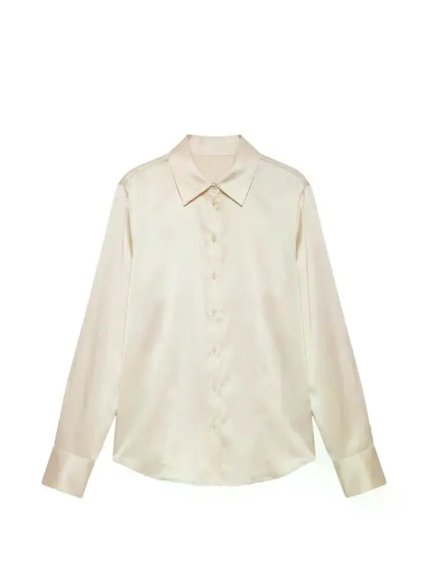REFORMATION Raya Fitted Silk Shirt