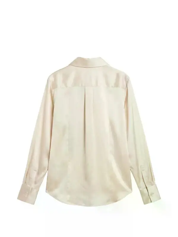 REFORMATION Raya Fitted Silk Shirt