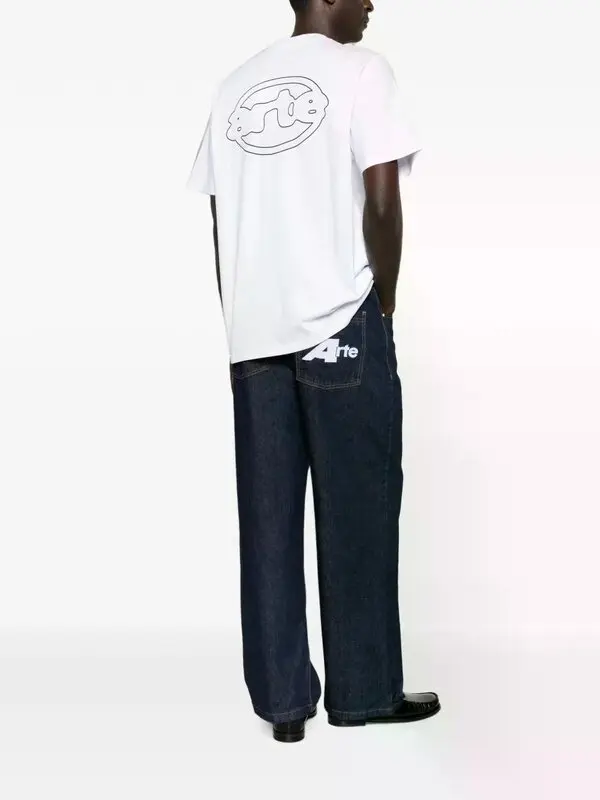 ARTE ANTWERP Logo-embroidered Belt-loop Jeans