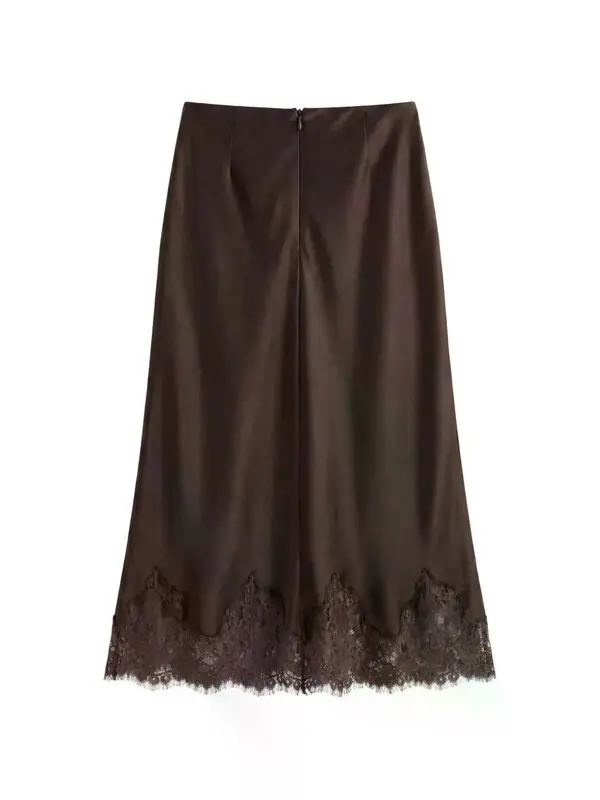 REFORMATION Carolina Lace-trim Midi Skirt