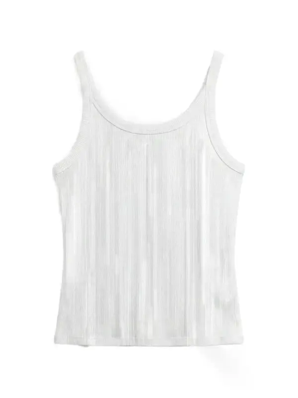 REFORMATION Calie Ribbed Tank Top - White