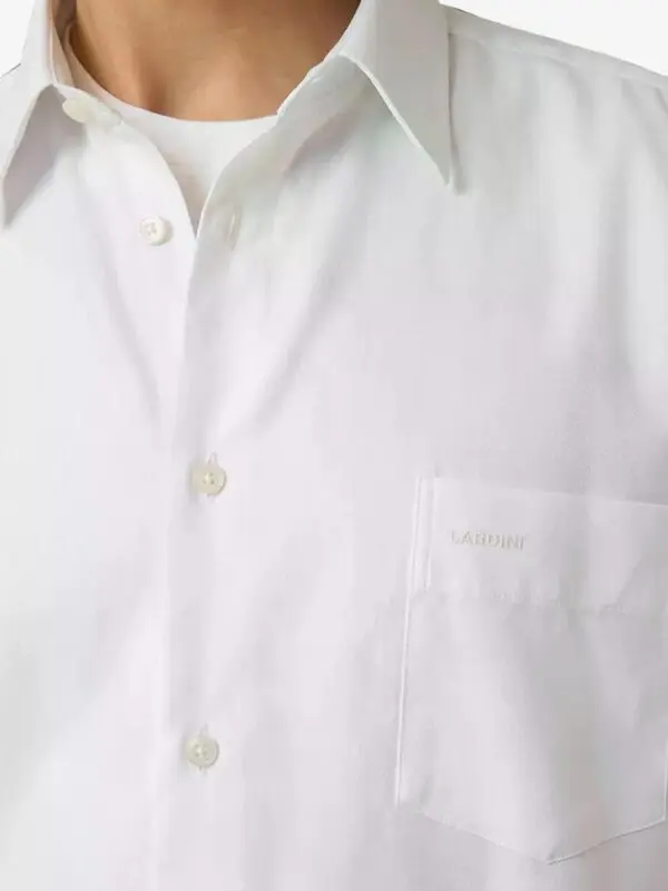 LARDINI Logo-embroidered Chest-pocket Shirt