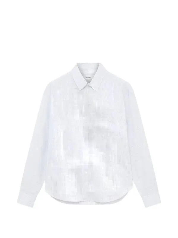 LARDINI Check-pattern Chest-pocket Shirt