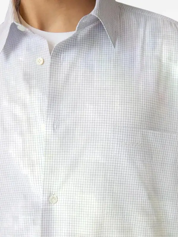 LARDINI Check-pattern Chest-pocket Shirt