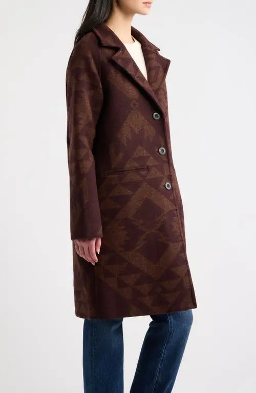 Pendleton Jacquard Wool Overcoat
