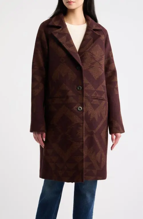 Pendleton Jacquard Wool Overcoat