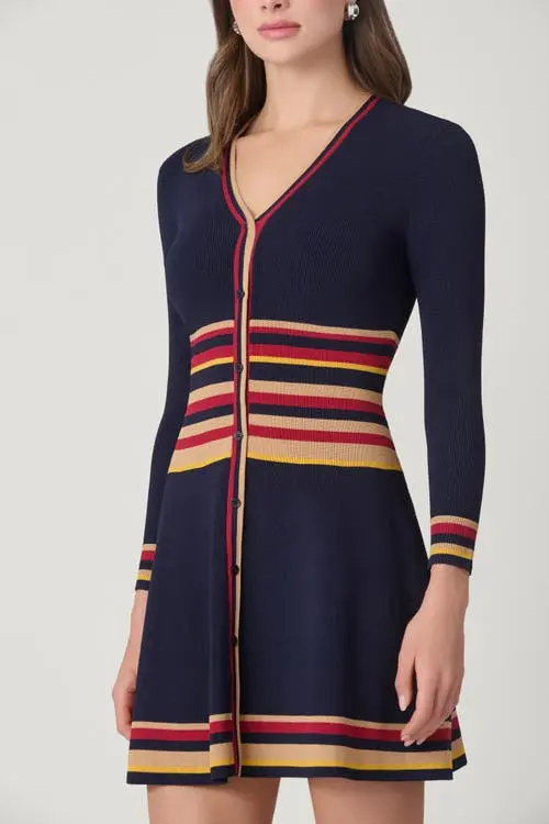 Shoshanna Multi Stripe Knit Pauli Dress