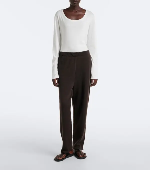 THE ROW Parvi Cashmere Wide-leg Pants
