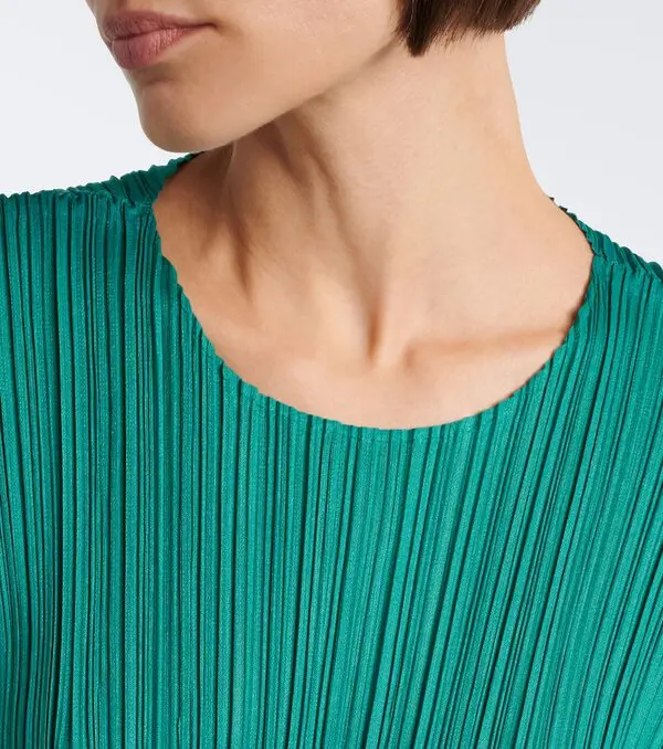 Issey Miyake Monthly Colors: July Pleated Top - Green