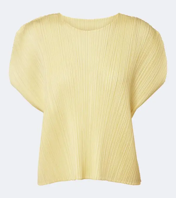 Issey Miyake Pleated Top - Yellow
