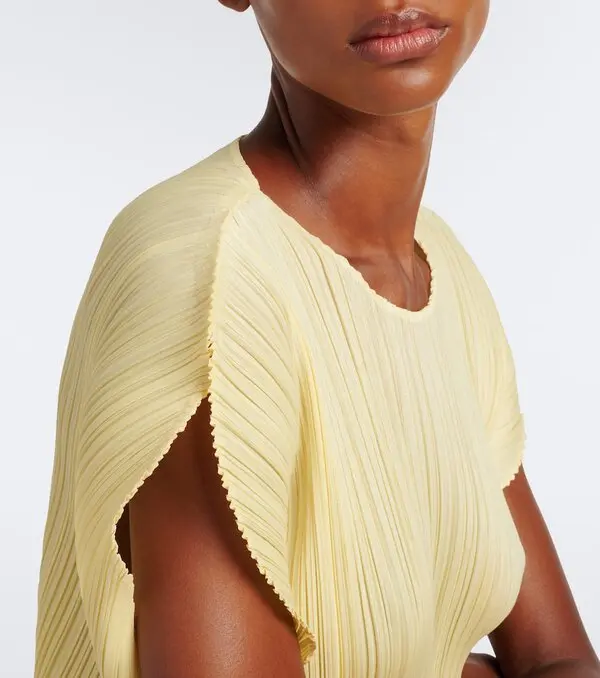 Issey Miyake Pleated Top - Yellow