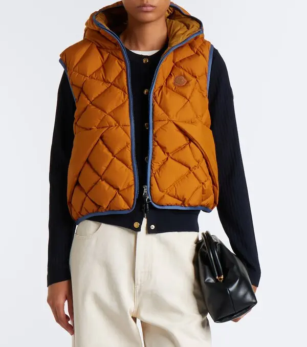 Moncler Armella Down Vest - Brown