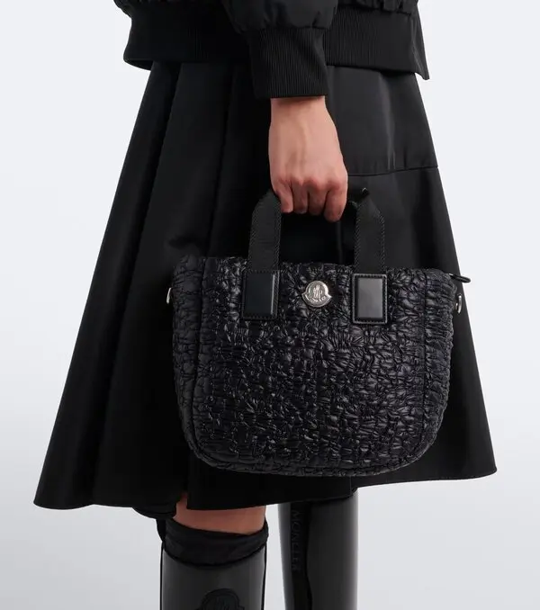Moncler Caradoc Mini Quilted Top-handle Bag - Black