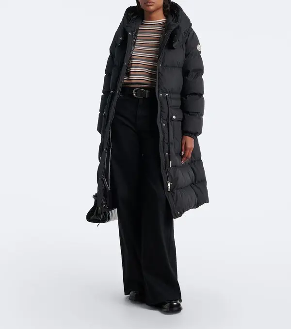 Moncler Pic Hooded Down Coat - Black