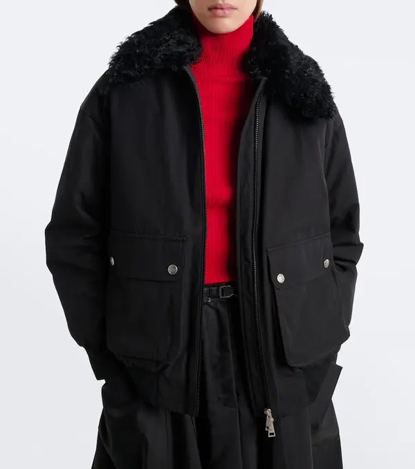 Moncler Rougequeue Shearling-trimmed Down Jacket