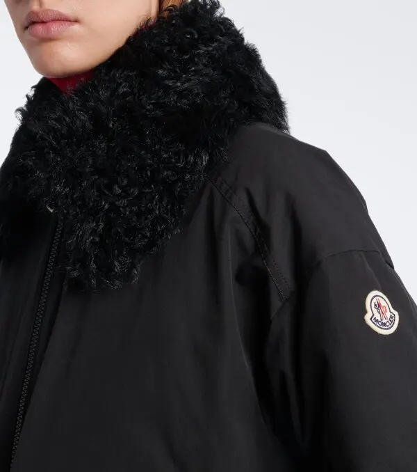 Moncler Rougequeue Shearling-trimmed Down Jacket
