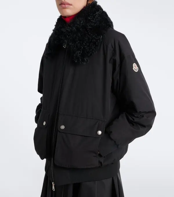 Moncler Rougequeue Shearling-trimmed Down Jacket