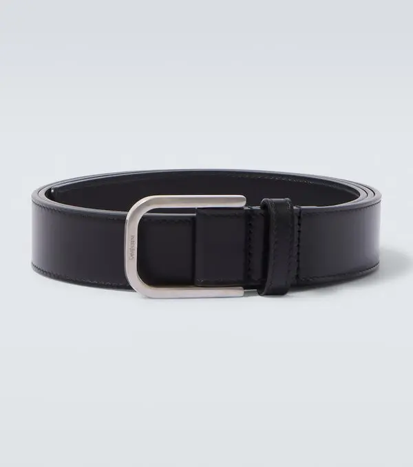 Saint Laurent Leather Belt - Black