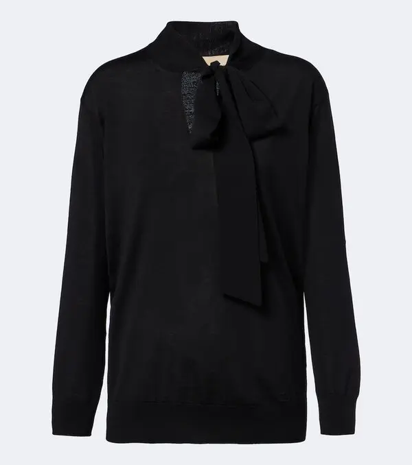 Valentino Garavani Bow-detail Wool Sweater
