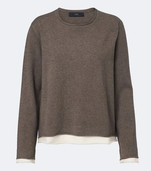 Arch4 Finley Layered Cashmere Sweater - Grey