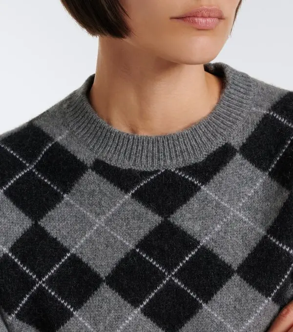 Arch4 Karlie Argyle Cashmere Sweater