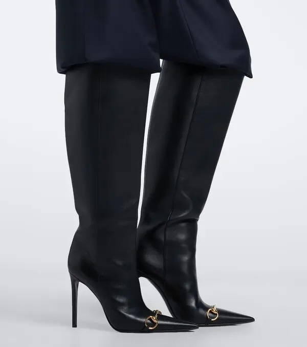 Gucci Donna Horsebit Knee-high Boots