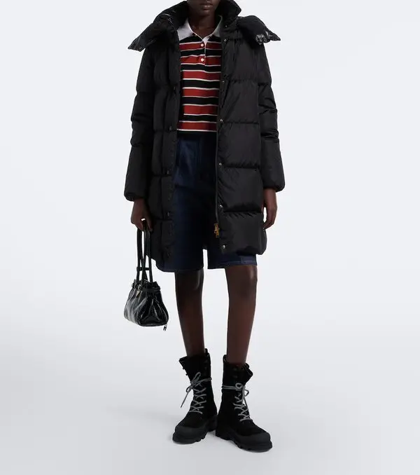 Moncler Litte Hooded Down Coat - Black